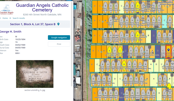 Burial Search | Internet-Based Cemetery Software | CIMS